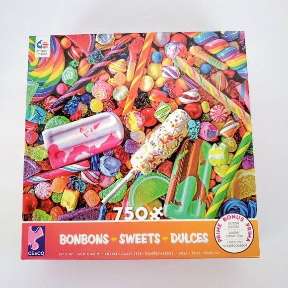 Games | Ceaco Bonbons Sweets Dulces Candy 75 Piece Jigsaw Puzzle With ...